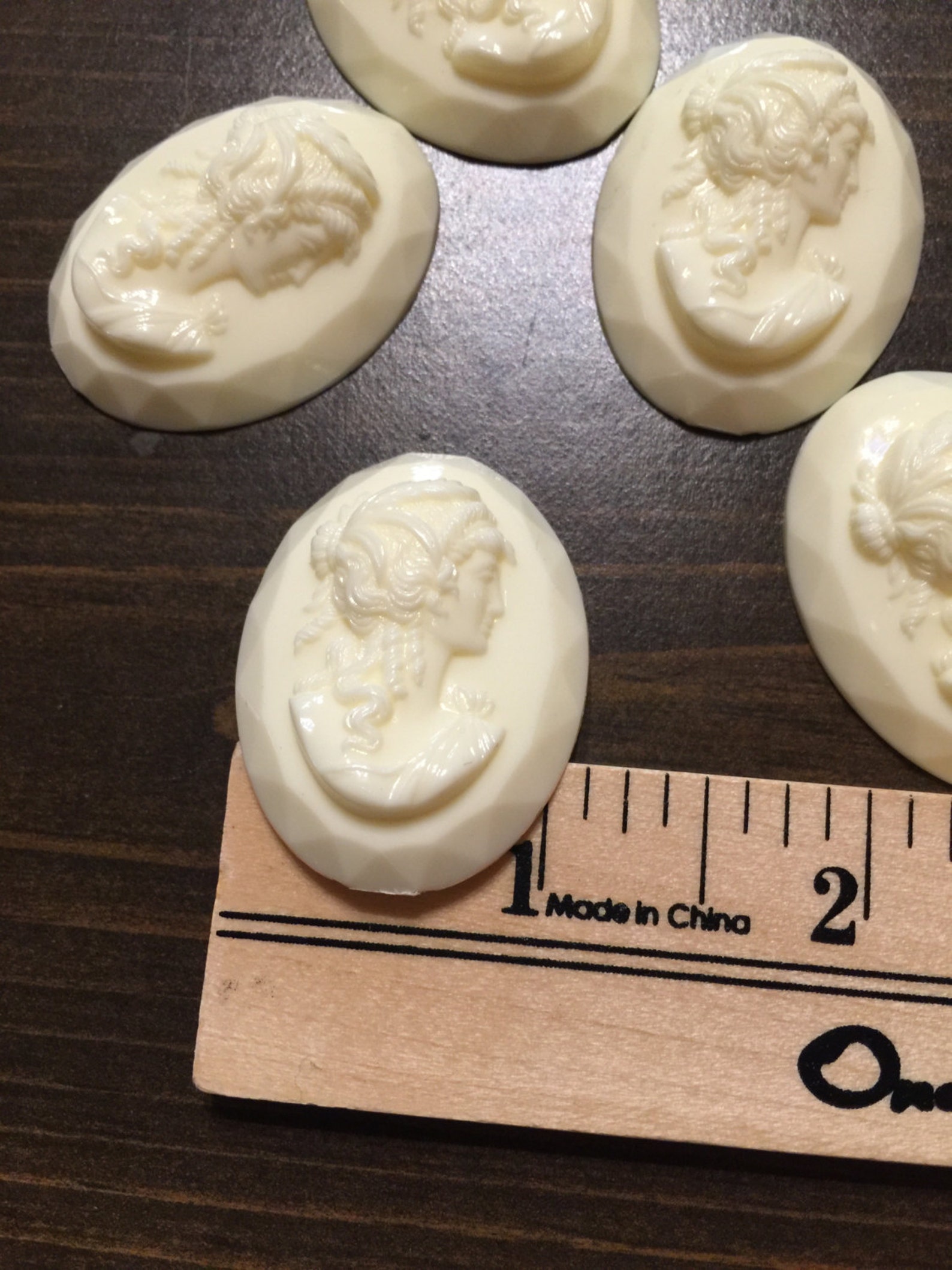 12 Pcs.vintage Cabochons Ivory Victorian Lady Cameo | Etsy