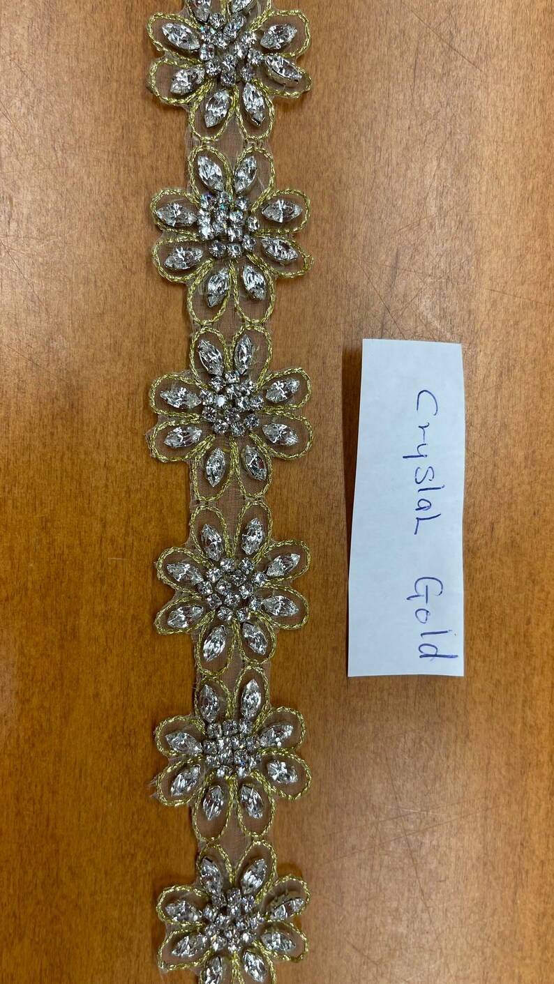 Crystal Rhinestone Trim. 1 1/2 Wide Rhinestone Motif - Etsy
