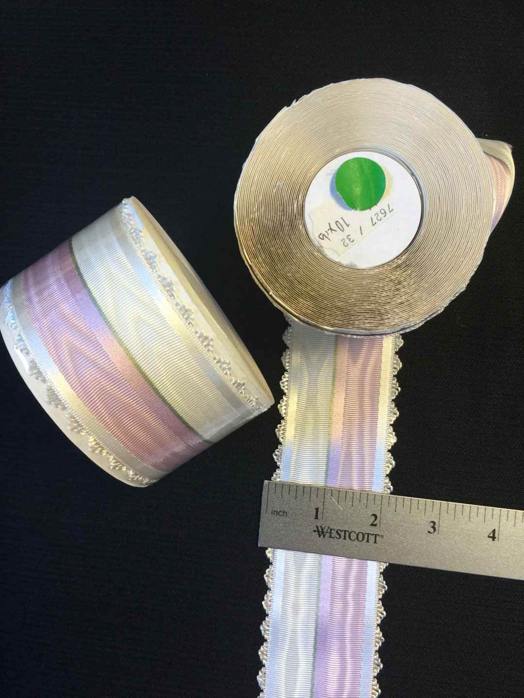 French Ribbon, Made in France. 2 1/8 Wide, 2 1/2 Wide. Sold by the Yard ...