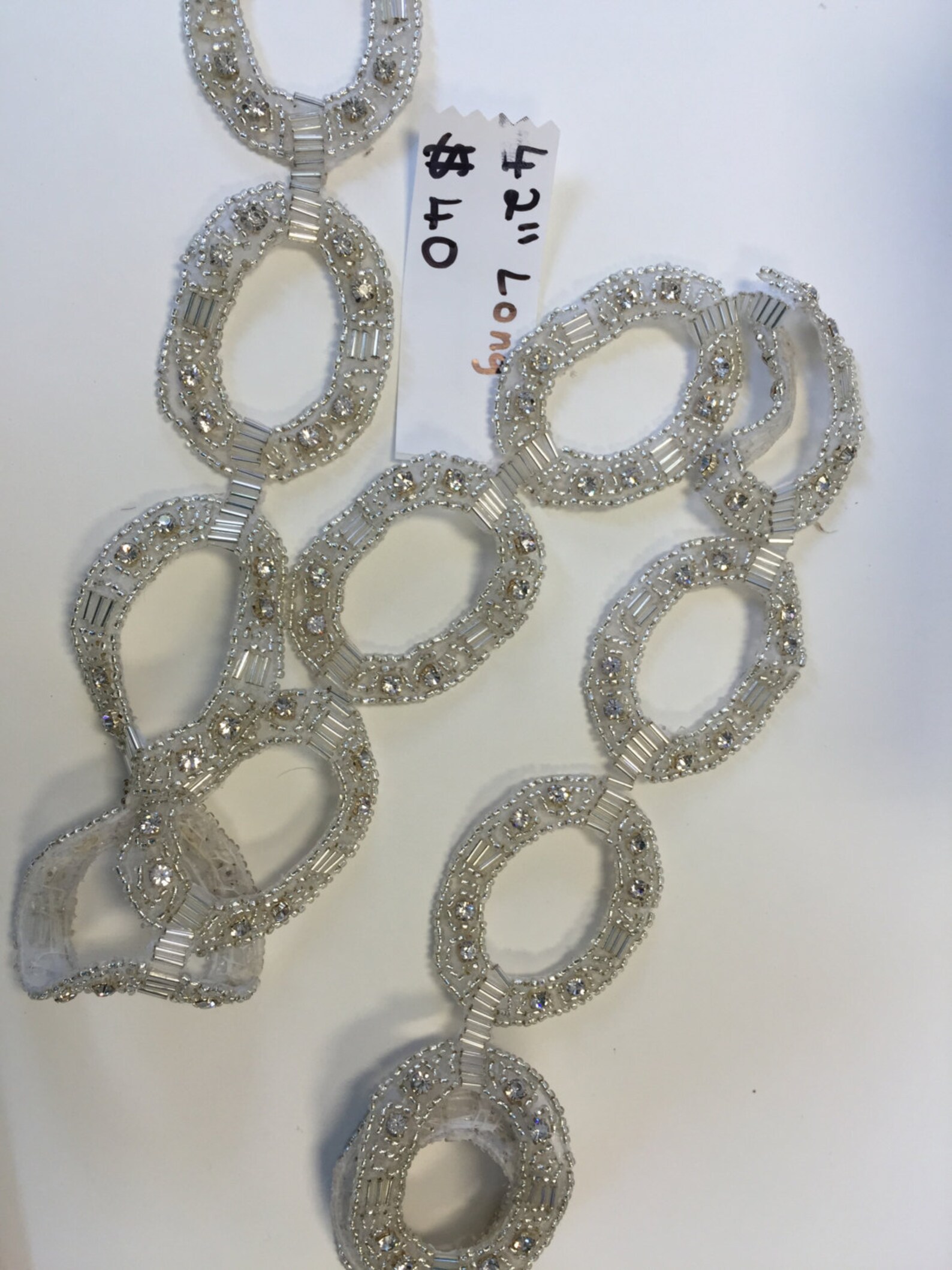 Beaded Circle With Rhinestone Motif Jewellery - Etsy