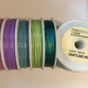 7 Strands Nylon Coated Beading Wire. Craft Wire, Jewellery Wire. Sold ...