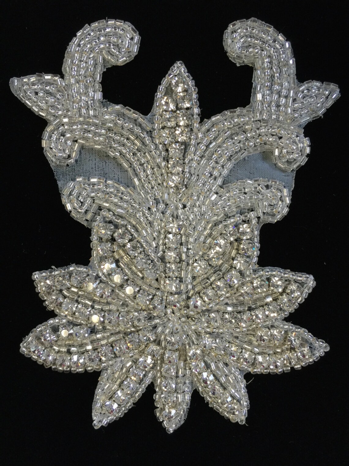 1 Crystal Rhinestone Motif, Appliqué, Rhinestone Appliqué, Crystal ...