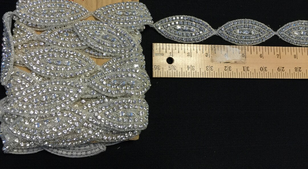 Oval Trim,rhinestone Trim,rhinestone Sash, Rhinestone Crystals Appliqué ...