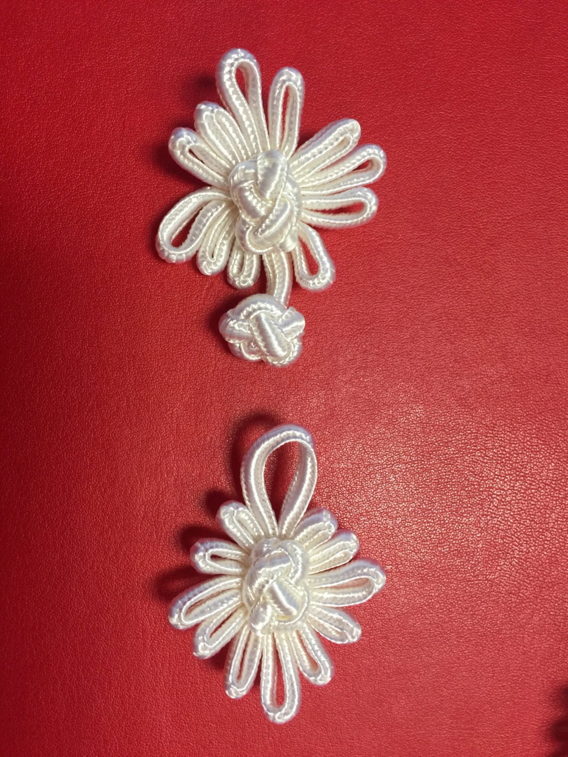 10 Pairs White Braided Cord Frog Closure Buttons | Etsy