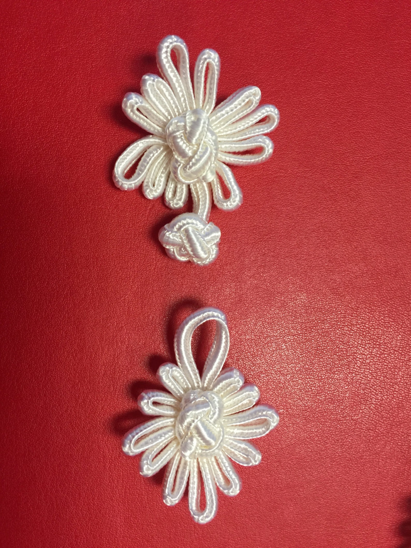 10 Pairs White Braided Cord Frog Closure Buttons | Etsy