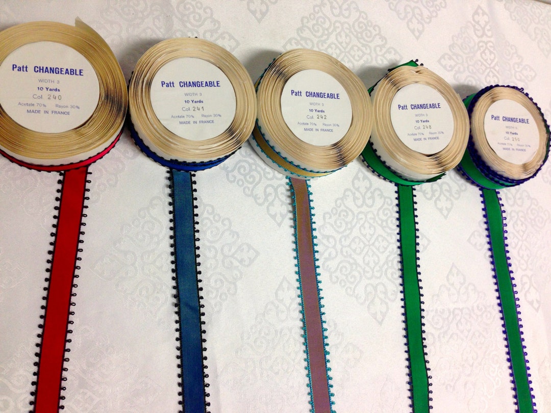 French Vintage Picot Ribbon Made in France Pattern Changeable, 7/8 ...