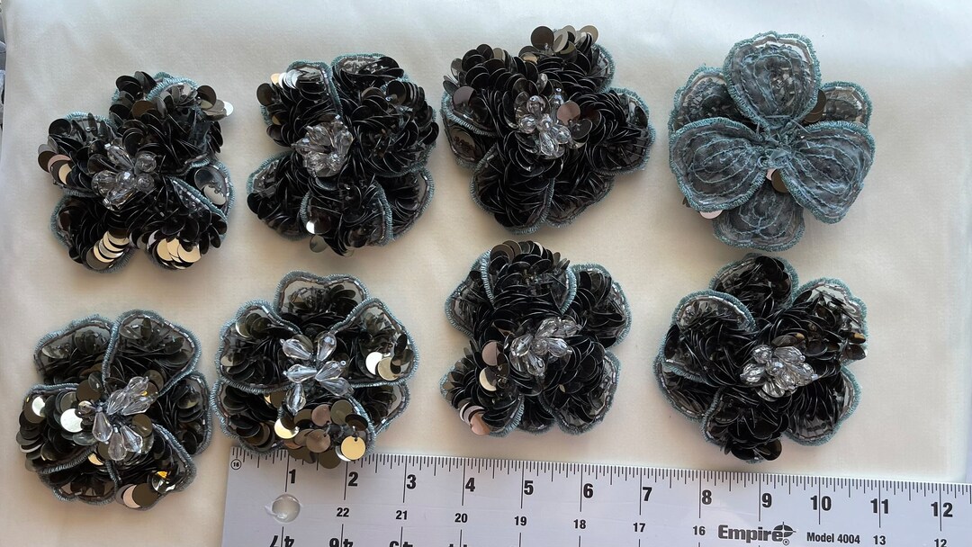 Sequin Flower Appliqué Patch, Appliqué. Sold Individually.these Flowers ...