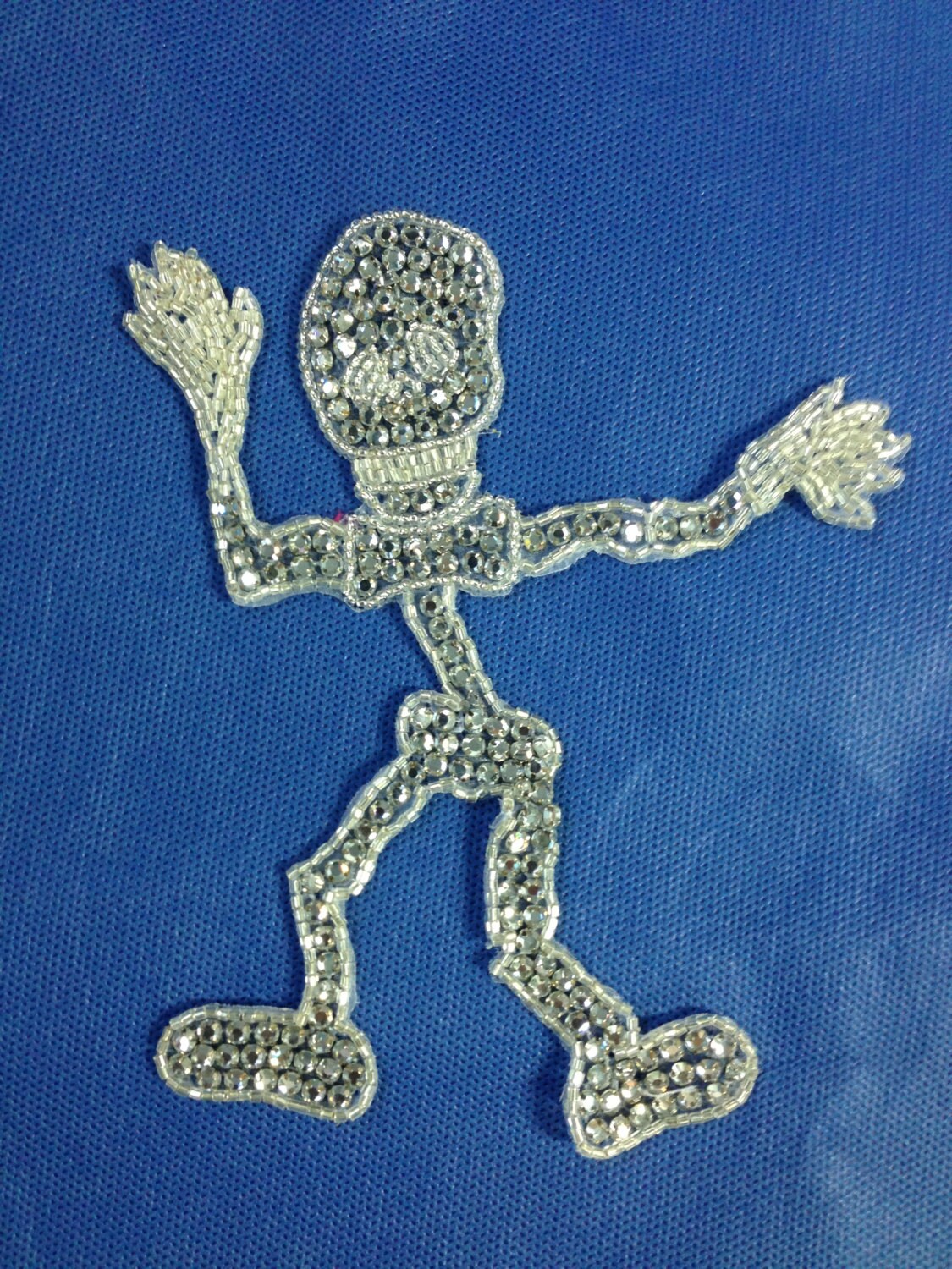 Sparkling Clear Czech Crystal Rhinestone, Skull Rhinestone Appliqué ...