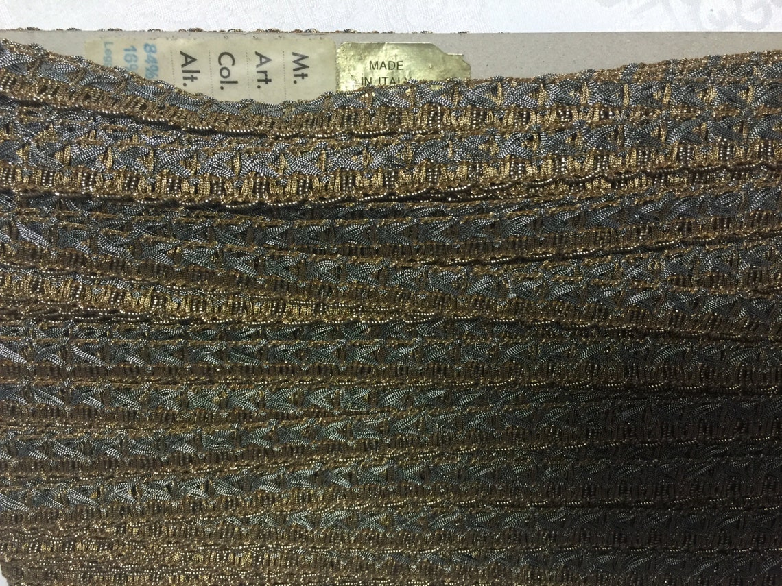 Vintage Braid Metallic Jacquard Ribbon Sold by the Yard. - Etsy