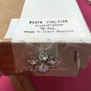 12 Czech Rhinestone Buttons. Made in Czech Republic. 1 Inch Wide.craft ...