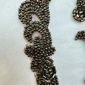 Gorgous Bronz/ Iris Trim. Sold by the Yard. Beaded Trim. Beaded ...