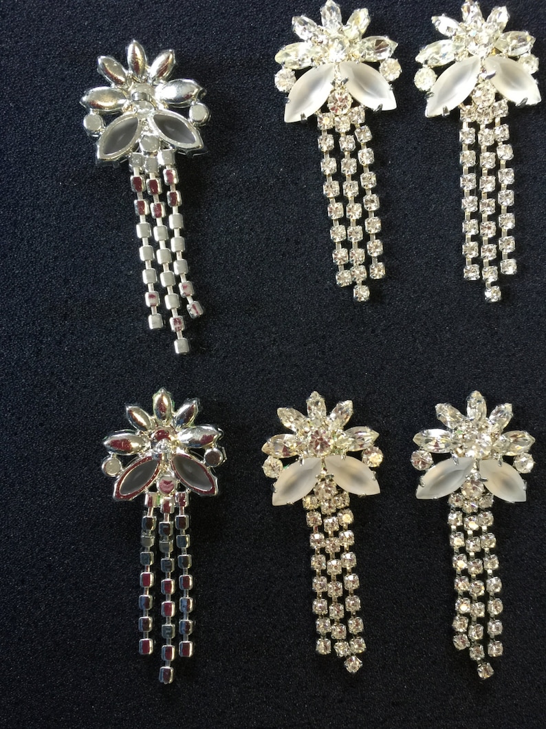 Vintage Dangle Crystal Rhinestone Button, Brooch Pin,invitation ...