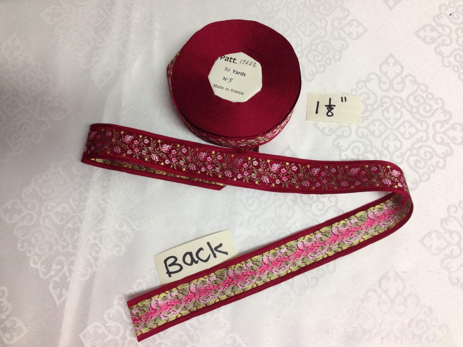 Vintage Jacquard Floral Ribbon Collection. Sold by the Yard. - Etsy