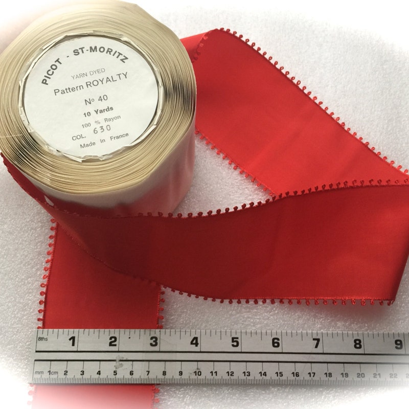 Red Lace Ribbon - Etsy