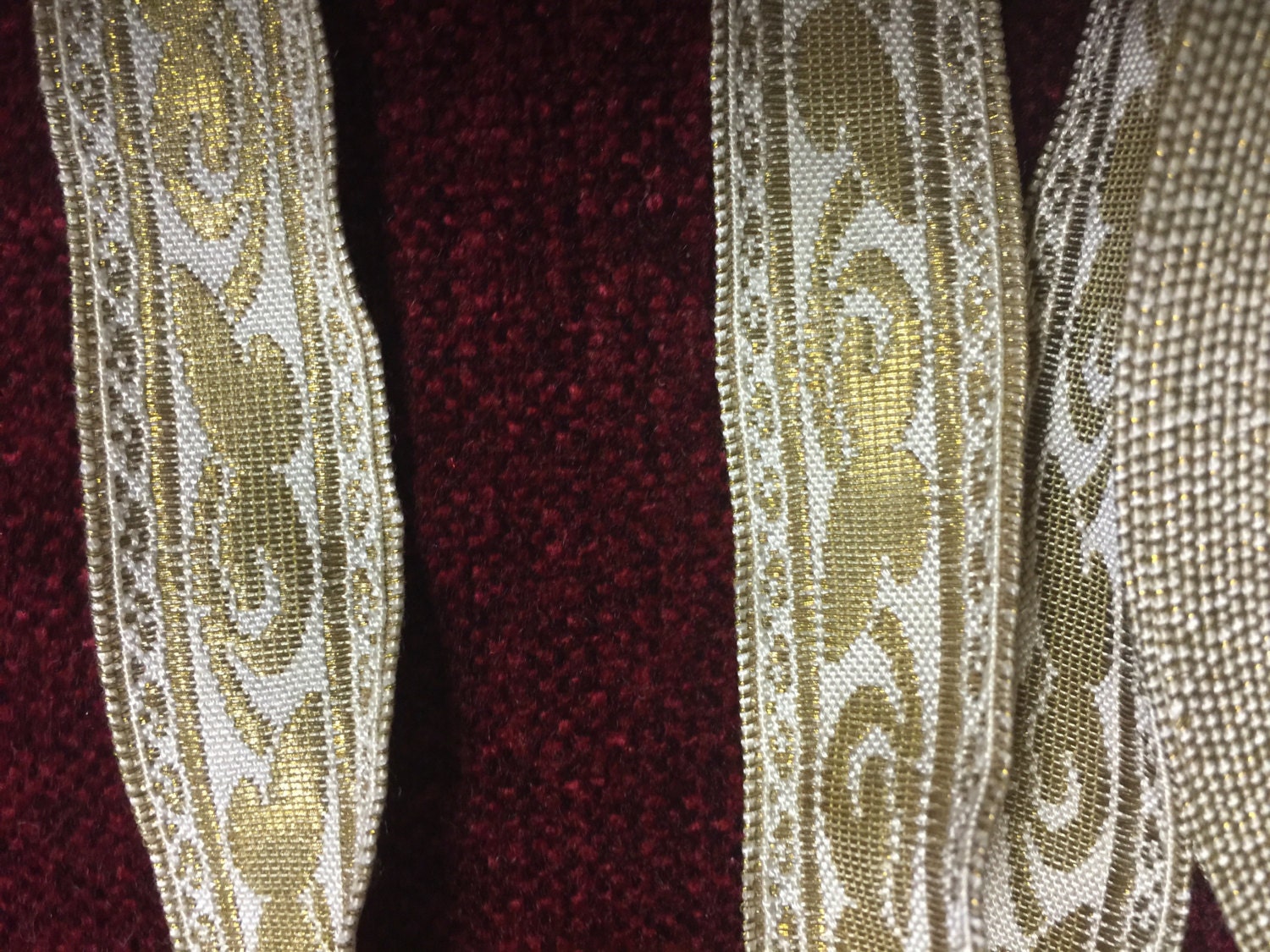 Vintage French Metallic Ribbon. Sold by the Yards.brocade - Etsy