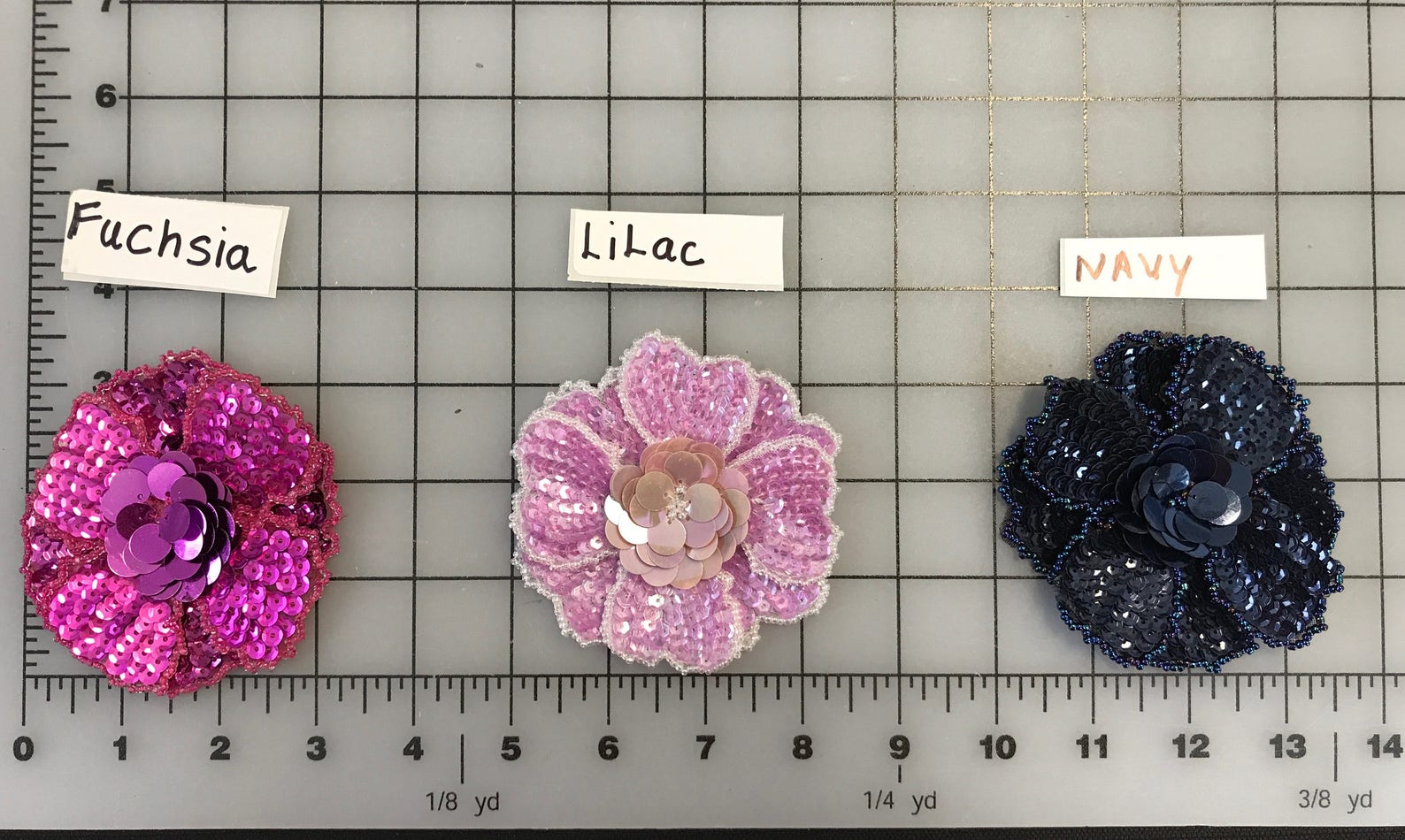 Sequin Flower Appliqué Patch, Appliqué. Sold Individually. Lilac ...