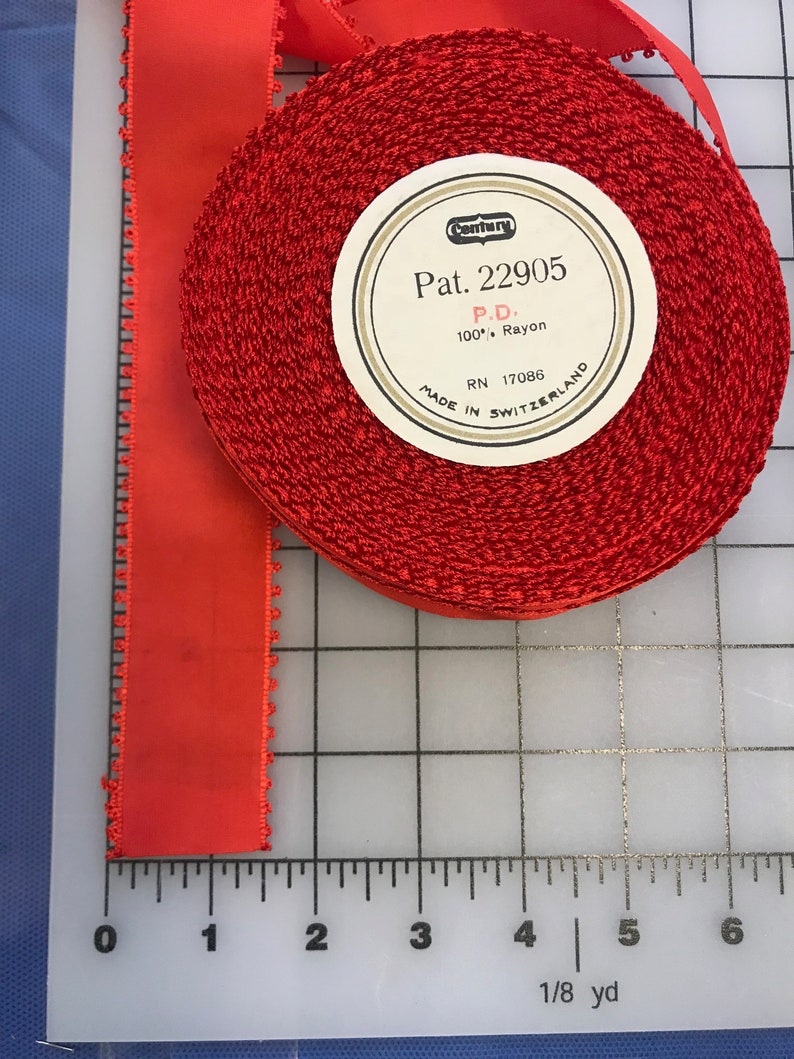 10 Yards Cut Red Picot Ribbons. Red Picot Edge Taffeta Ribbon. - Etsy