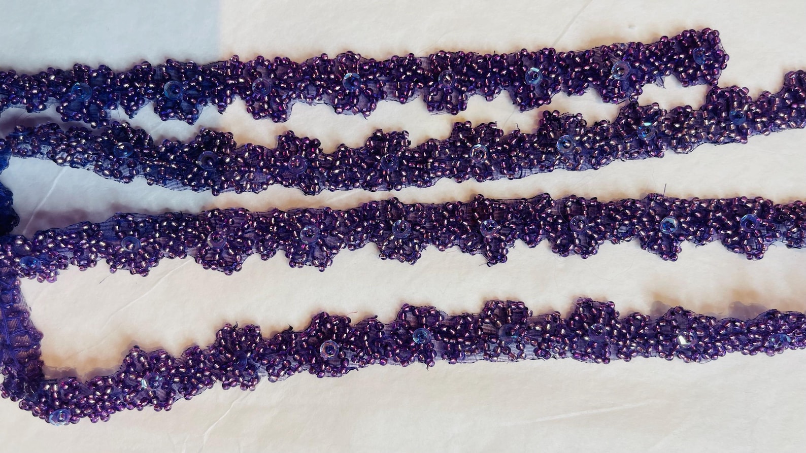 Gorgeous Beaded Purple Trim. Trims, Doll Trims,costumes, Home Decor ...