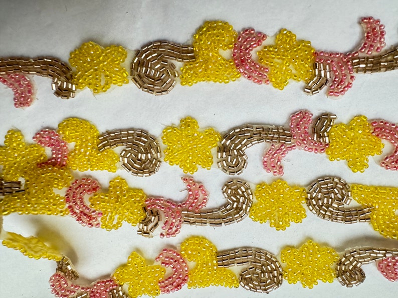 Gorgeous Multi Colour Beaded Trimmings. Sold by the Yard. - Etsy