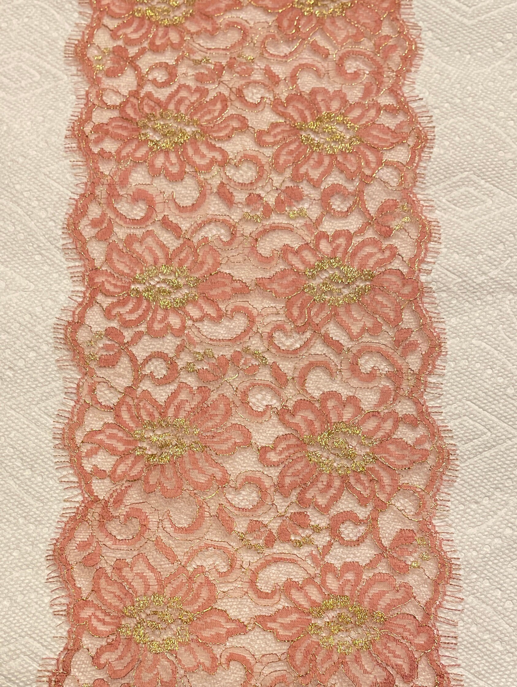 Metallic Scalloped Lace. Sold by the Yard. Made in USA 7 Wide | Etsy