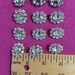 12 Vintage Czech Glass Buttons Crystal Clear Silver Metal Shank. Made ...