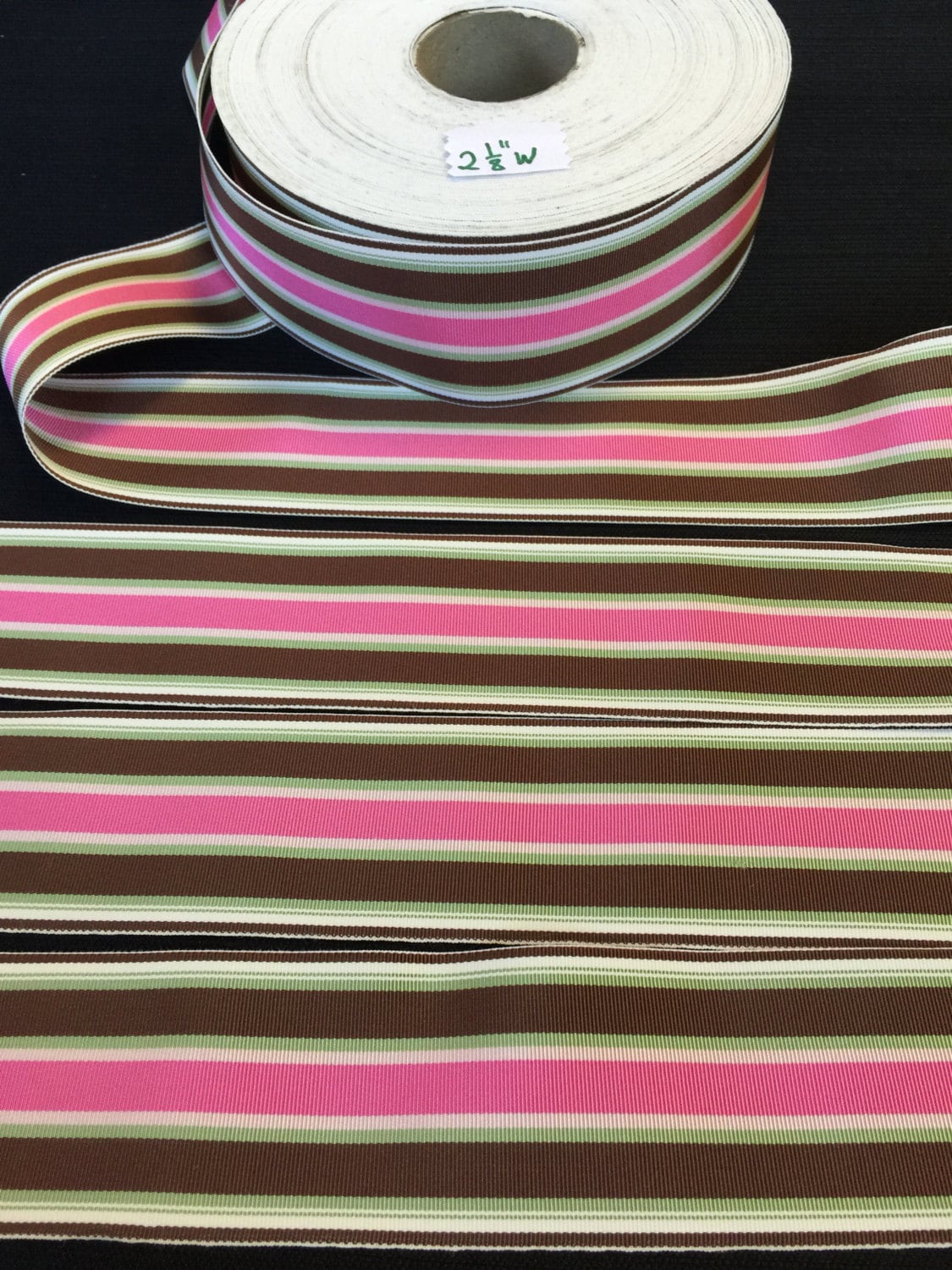3 Yards of Stripe Grosgrain Ribbon 2 1/8 Inches Wide. Double - Etsy