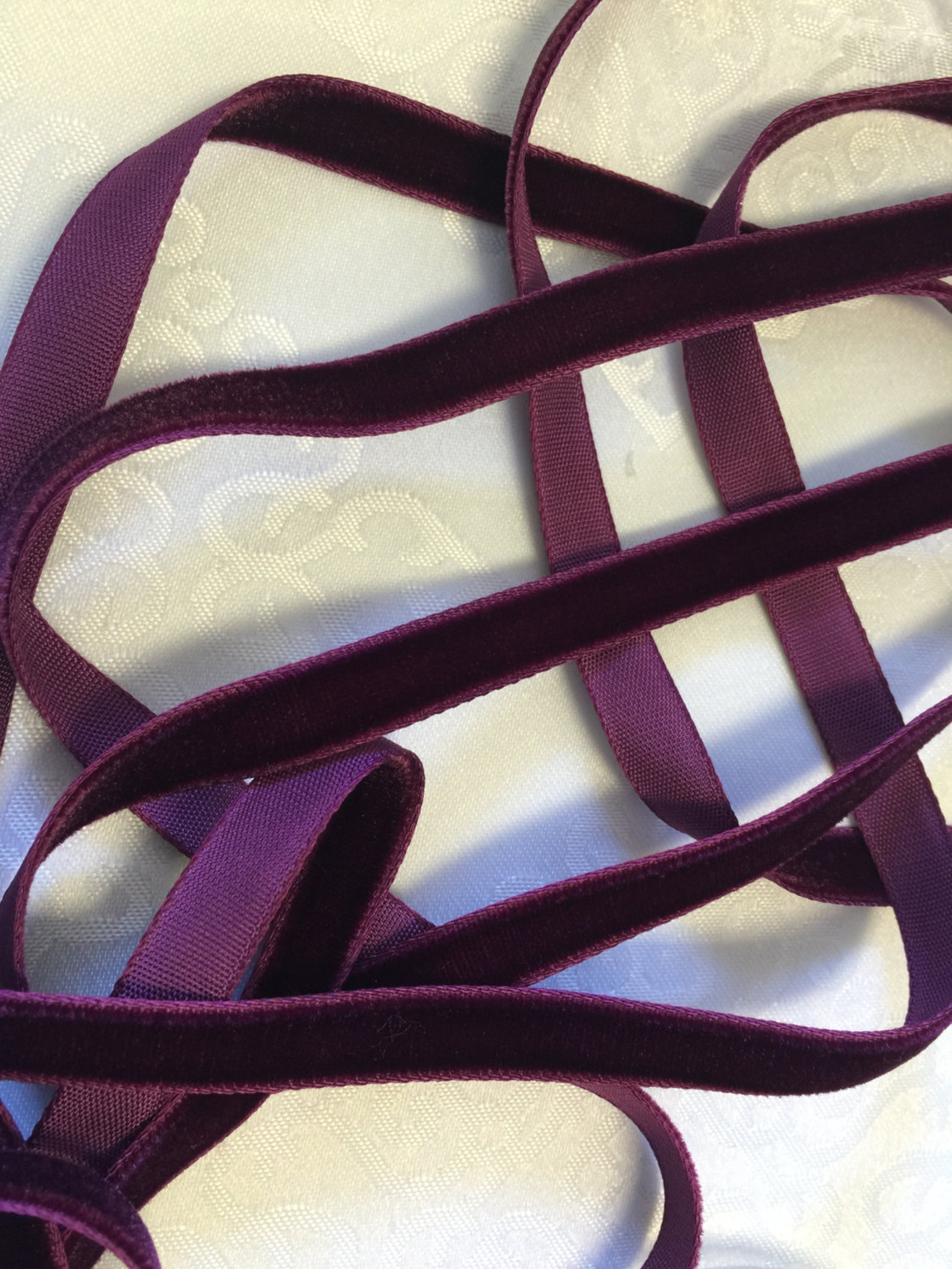 Vintage Narrow Velvet Ribbon. Sold by the Bolt of 10 Yards. | Etsy