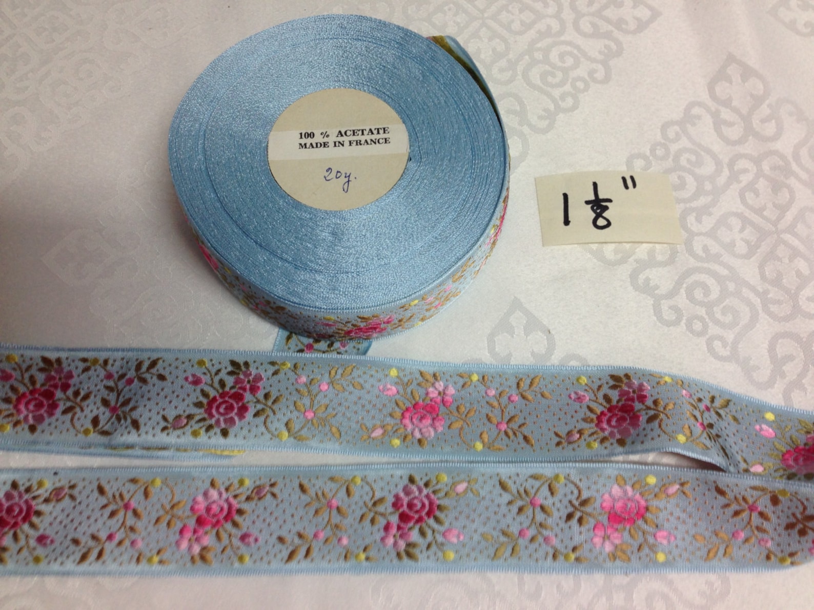 Vintage Jacquard Floral Ribbon Collection. Sold by the Yard. - Etsy