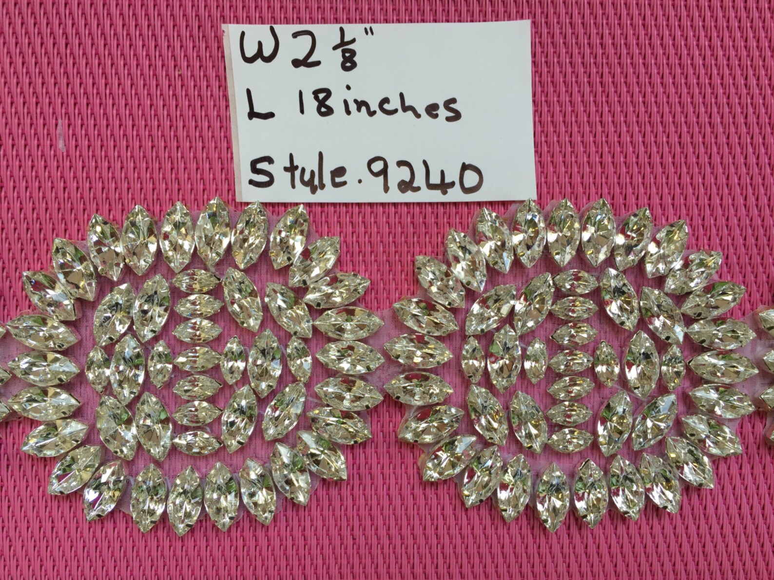 18 Inches Long Crystal Rhinestone Trim. 2 1/2 Wide Rhinestone - Etsy UK