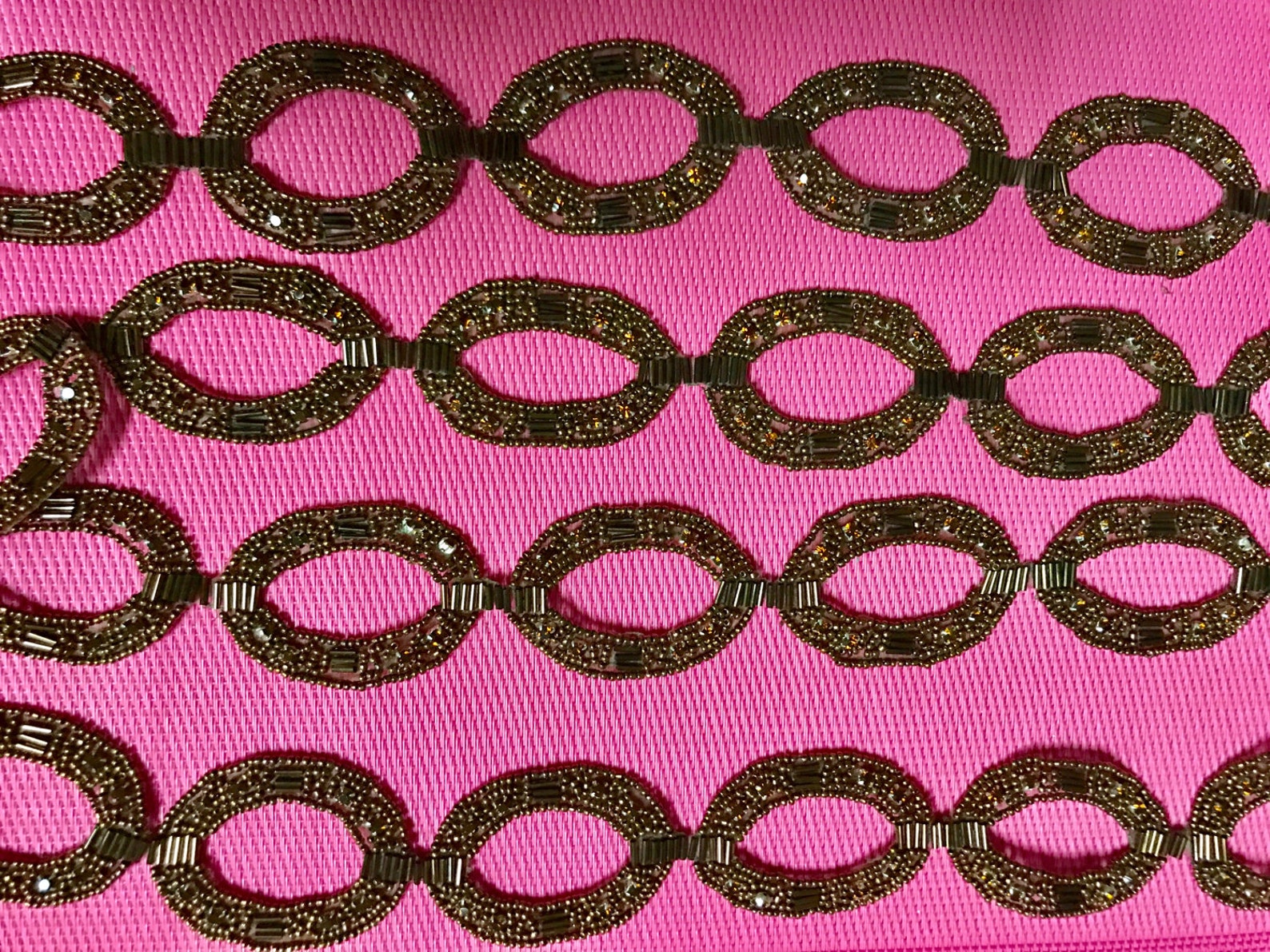 Beaded Open Circle With Rhinestone Motif Jewellery - Etsy