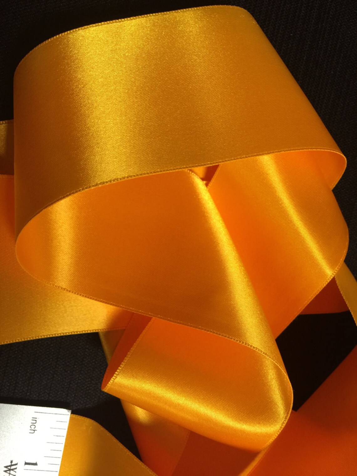Gold Double Faced Satin Ribbon. Made in France. Sold by the - Etsy