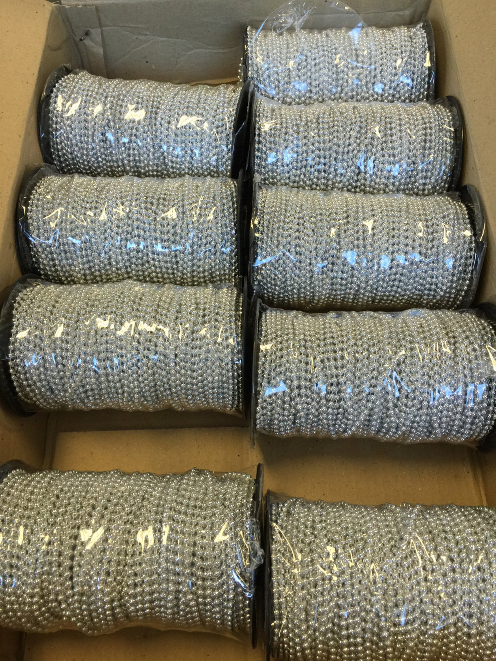 Vintage 72 Yards of Silver Pearls on a Spool. Sold by the Roll - Etsy