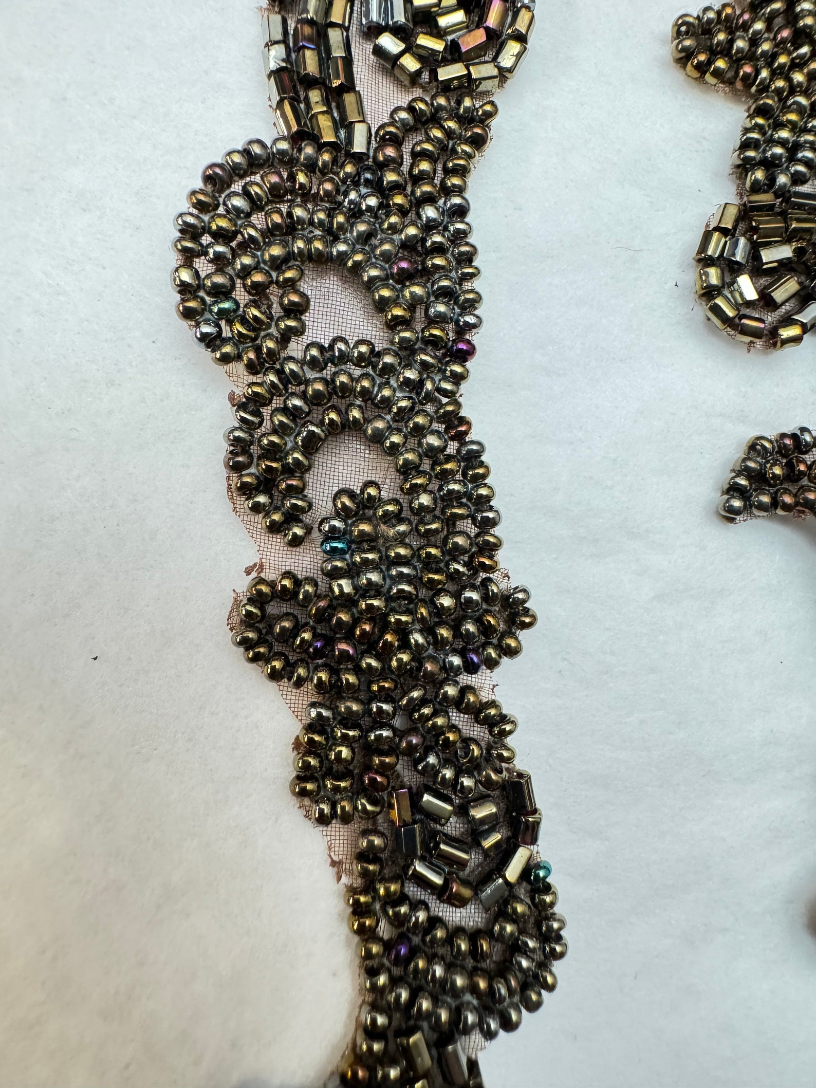Gorgous Bronz/ Iris Trim. Sold by the Yard. Beaded Trim. Beaded ...