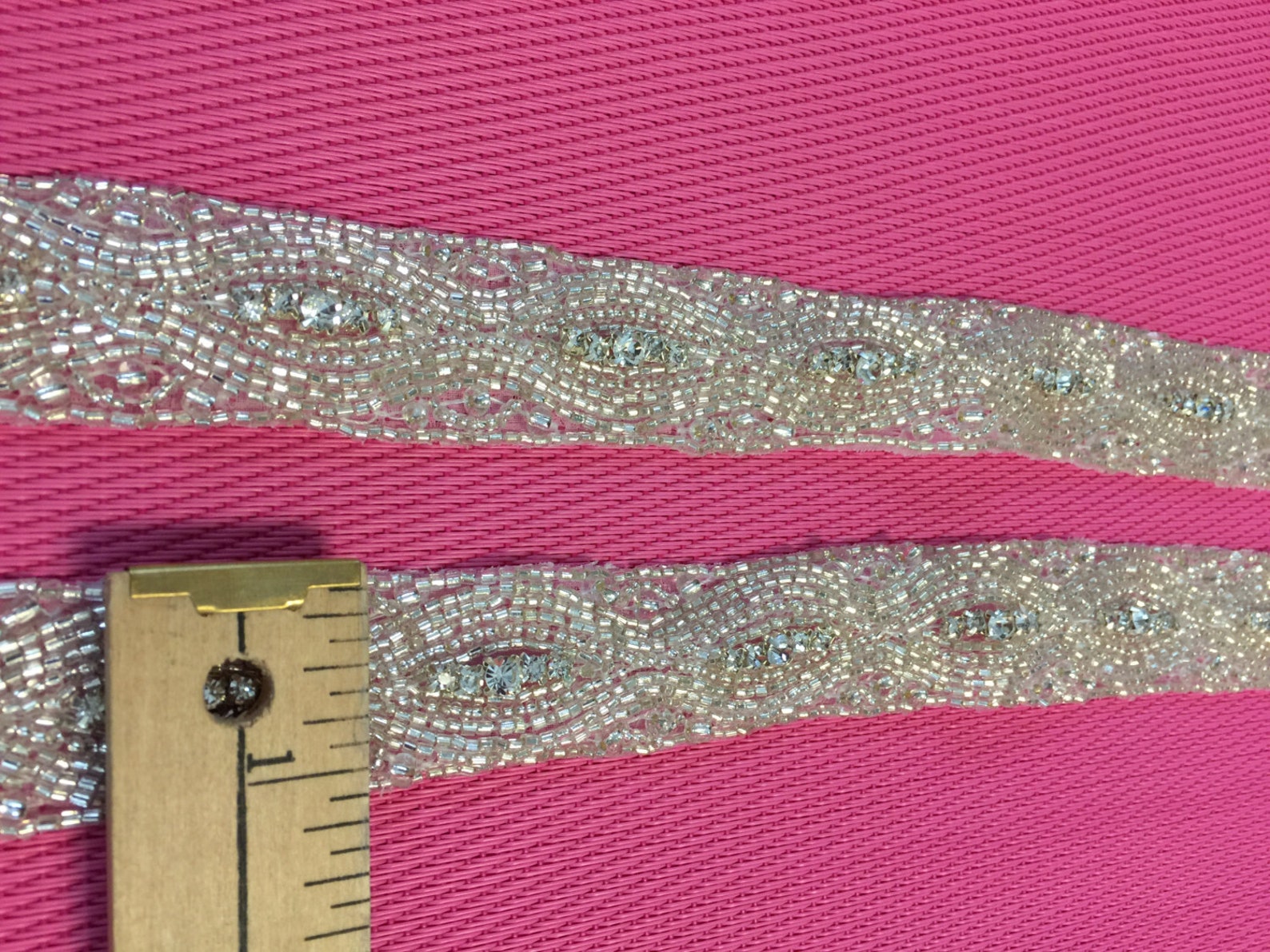 34 Inches Long Rhinestone Trim. Trims Silver Rhinestone Trim. - Etsy