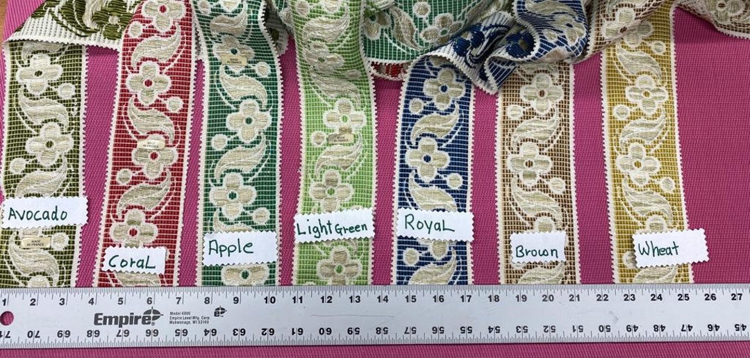 This Gorgeous Vintage Brocade Floral Ribbon. Made in France. Sold by ...