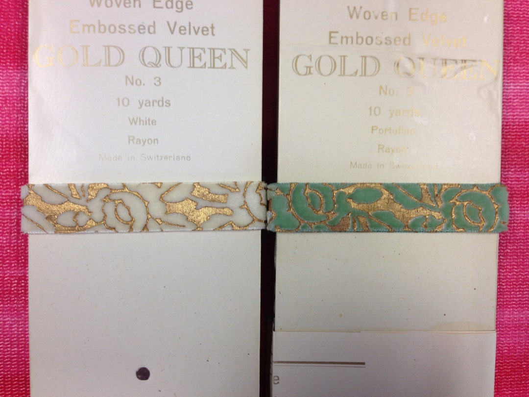 Embossed Velvet Floral Ribbon: Woven Edge Rayon, 5/8