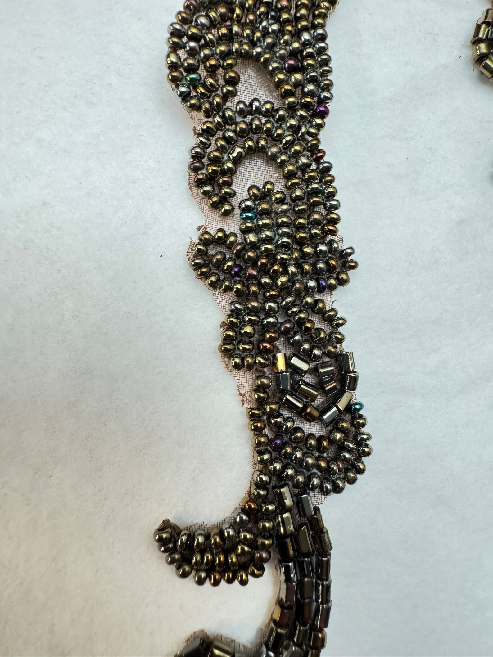 Gorgous Bronz/ Iris Trim. Sold by the Yard. Beaded Trim. Beaded ...