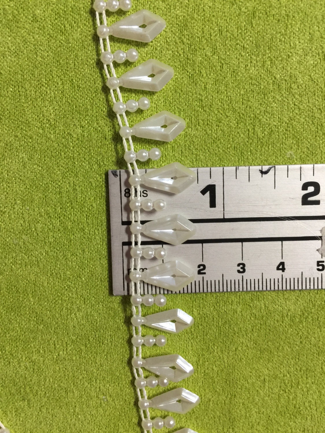 36 Yards of Vintage Woven Edge Pearls, Vintage Shiny Textured Pearls ...