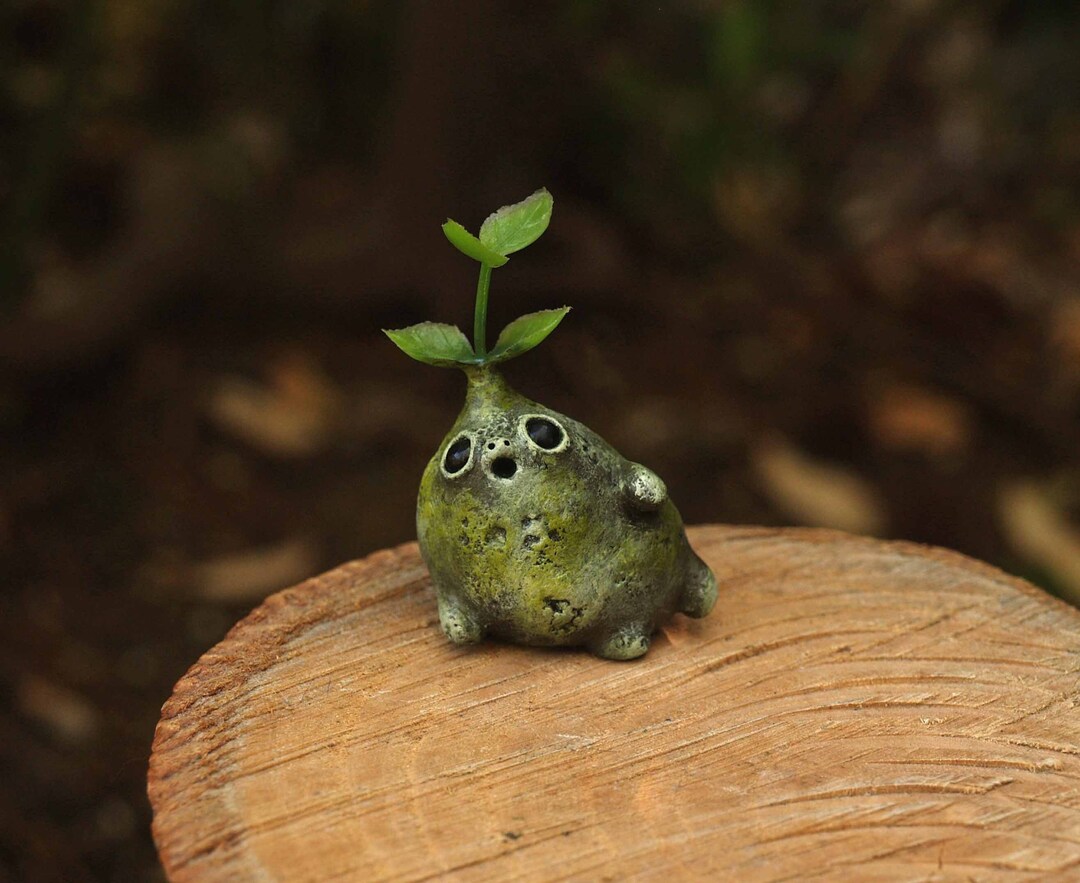 Nature Spirit, Polymer Clay, Black Onyx, Fantasy Creature, Faerie, Leaf ...