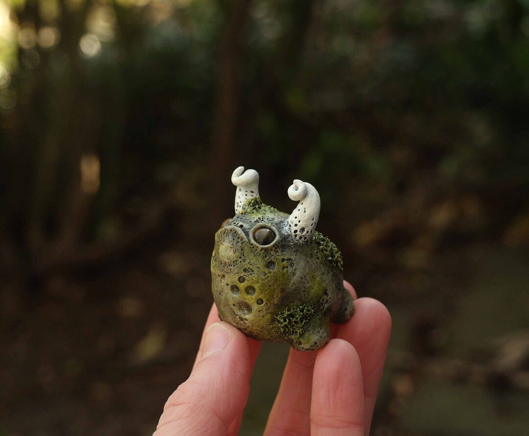 Fantasy Creature, Tiger's Eye, Horns, Polymer Clay, Sprite, Faerie ...