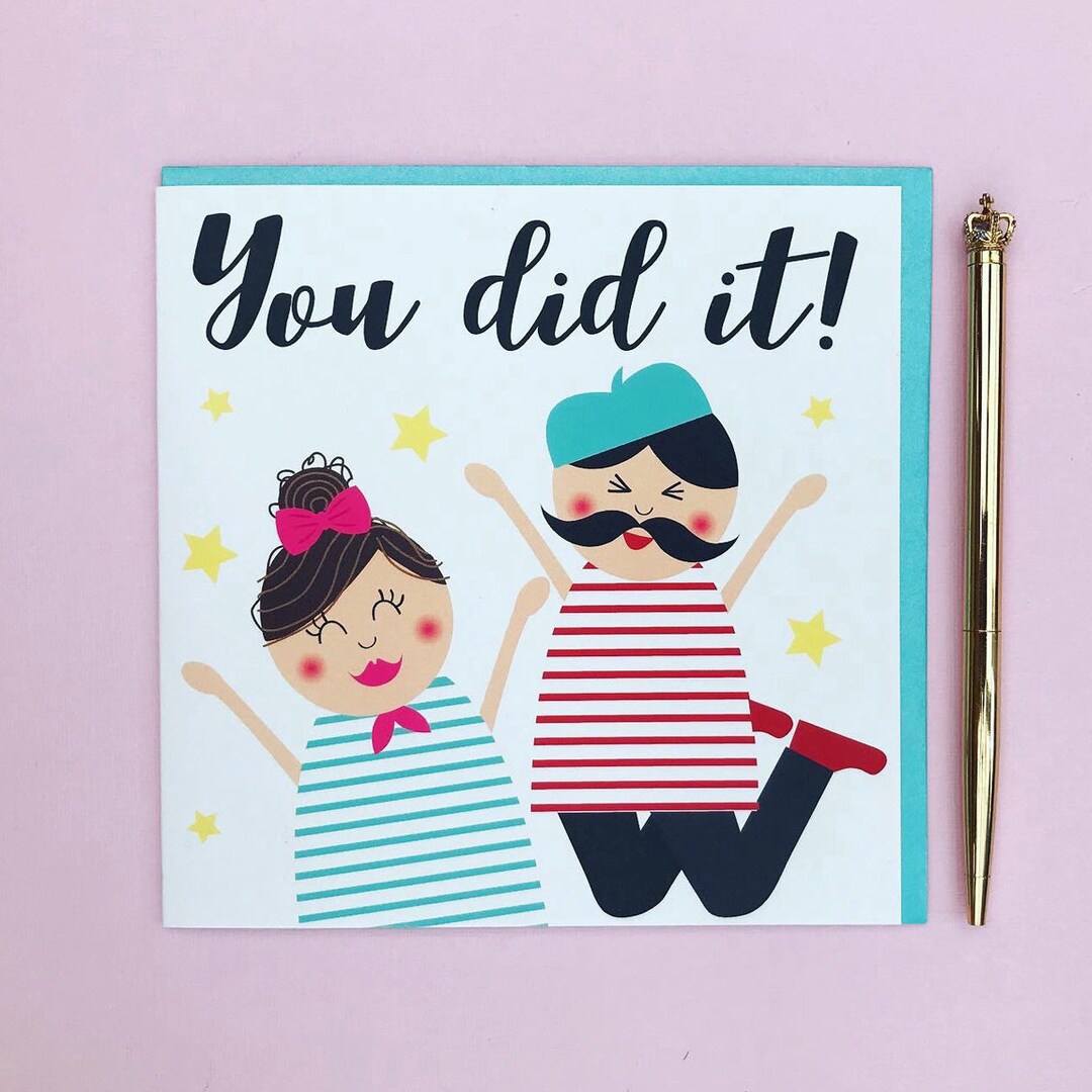 Congratulations Card Well Done You Did It Card Well Done - Etsy