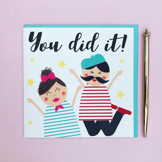 Congratulations Card Well Done You Did It Card Well Done | Etsy