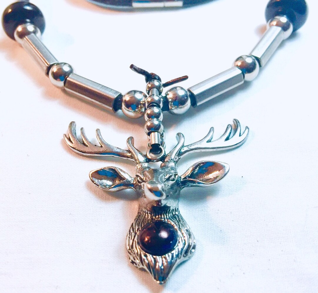 Sale10% Off& 3-D STAG-DEER stainless Steel, 4xhex Tubes, Leather ...