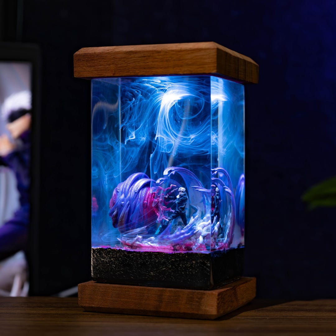 Go,jo Sat,oru Anime Epoxy Resin Wood Lamp Night Light Unique Her Him ...