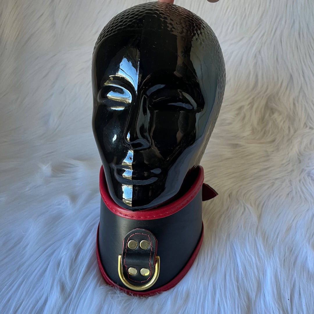 Red Leather Collar, BDSM Collar, Bondage Collar, Slave Collar ...