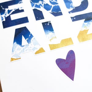 End Alz Greeting Card, Ocean Watercolor Wave Scene, Thinking of You ...