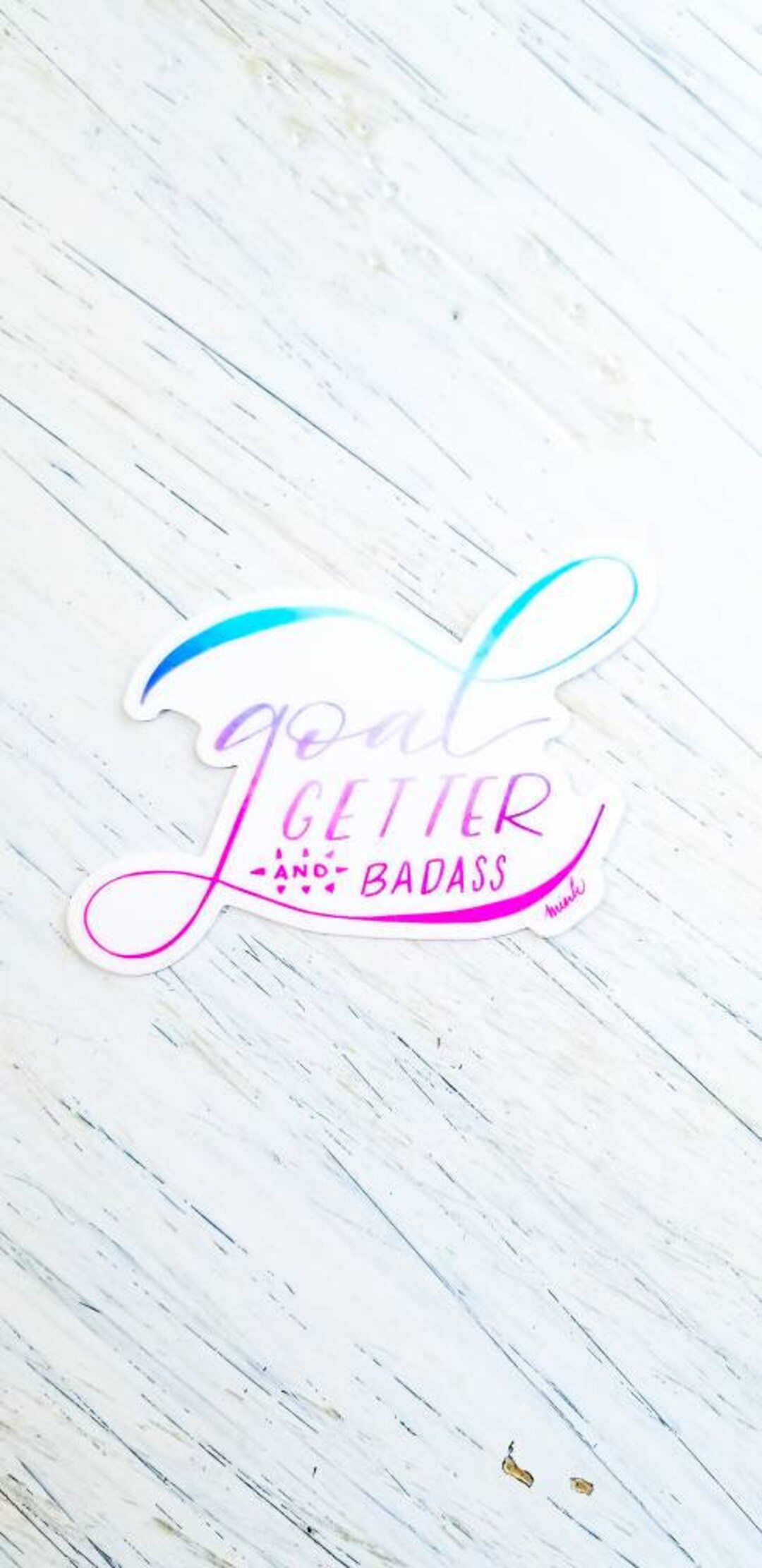 Goal Getter Sticker, Vinyl Sticker, Handlettering, Small Business ...