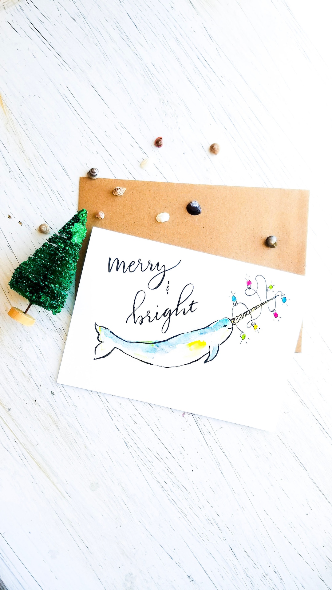 WHOLESALE - Narwhal Holiday Card, Greeting Card - Etsy