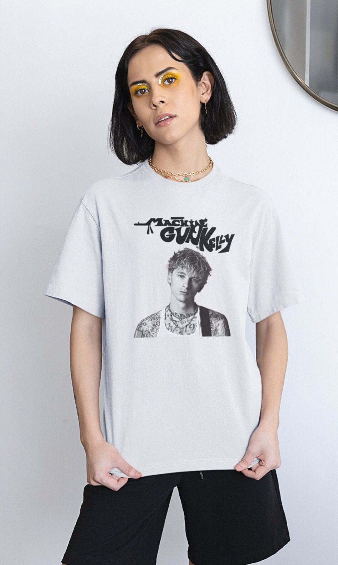 Retro Machine Gun Kell.y Album T-shirt, Machine Gun Kelly Merch ...