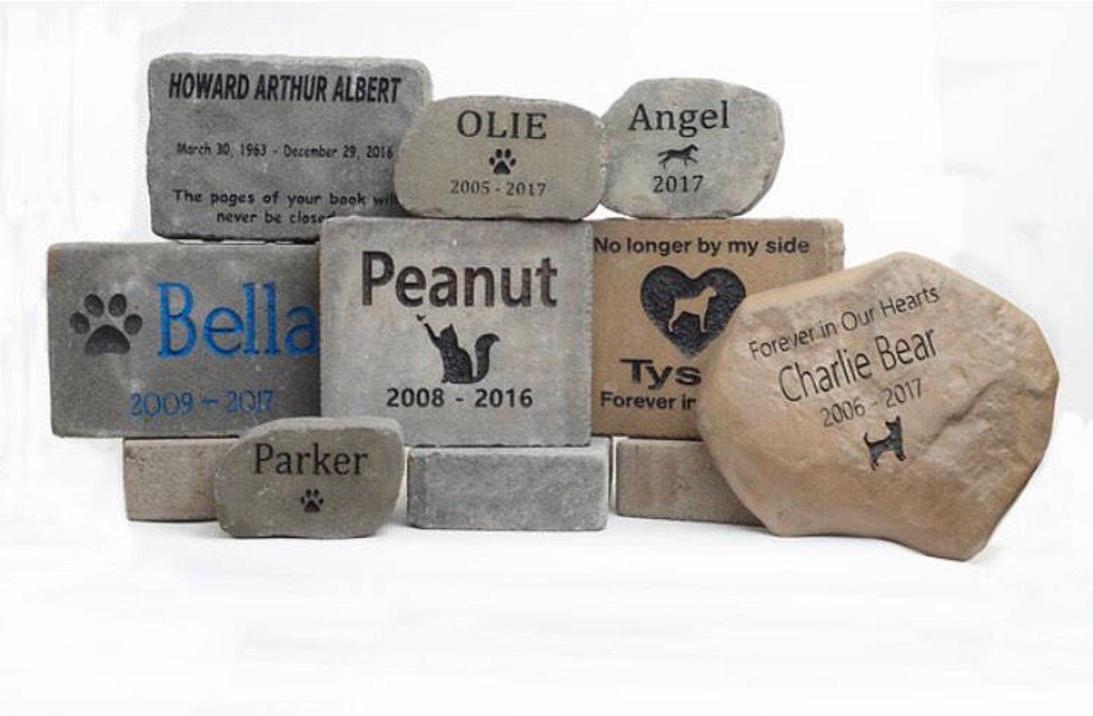 PERSONALIZED Pet Memorial Stone // Engraved Stone // - Etsy